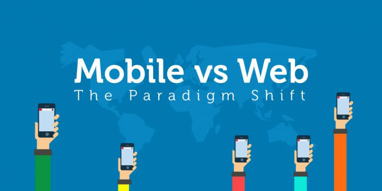 Mobile vs Web - The Paradigm Shift Infographic